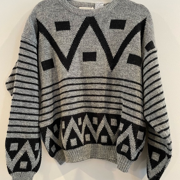 i.o.u. | Sweaters | Iou Vintage Geometric Baggy Sweater | Poshmark